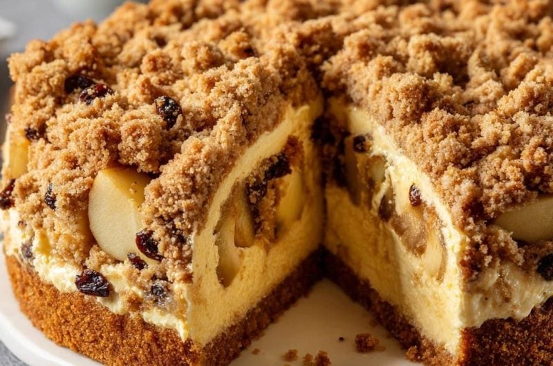 Apfel-Quark-Streuselkuchen (Nie wieder matschige Streusel!) - Lecker Happen